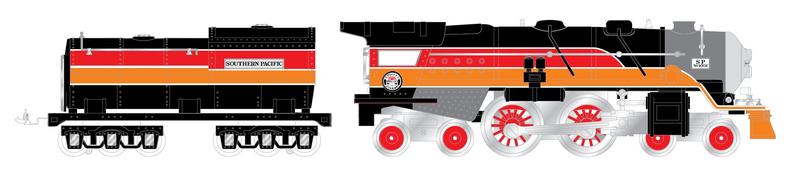 10-1355-1 Std. Gauge Tinplate Southern Pacific Daylight w/Rounded Nose ...