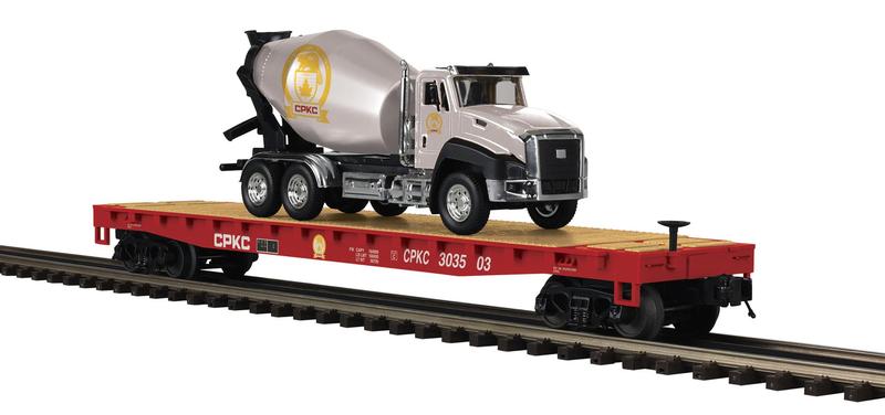NEW MTH PREMIER FLAT CARS W/CONSTRUCTION VEHICLES & GONDOLAS W/RAILS ...