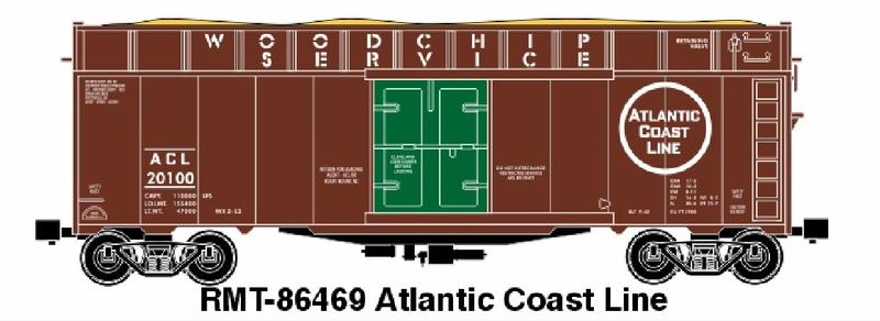 RMT-86469 Atlantic Coast Line Wood Chip Box Car 6-Car Set